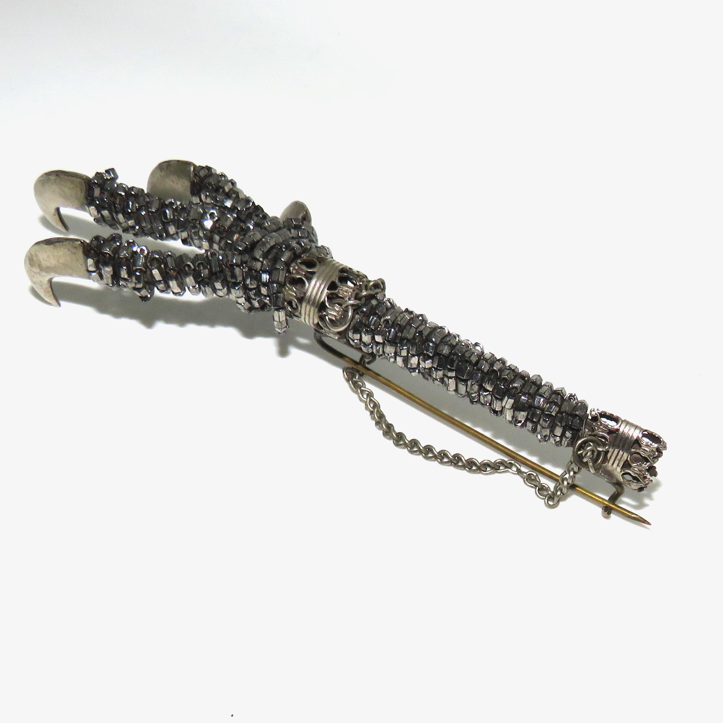 Victorian Large Cut Steel Claw Pin - Etsy