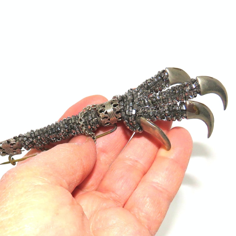 Victorian Large Cut Steel Claw Pin - Etsy
