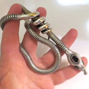 Art Nouveau Heavy Slinky Snake Necklace - Etsy