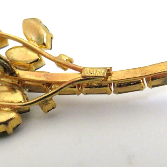 Austria Large Rhinestone Sunflower Pin - Gem