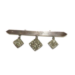 Pyrite Dangle Pin - Victorian - Etsy
