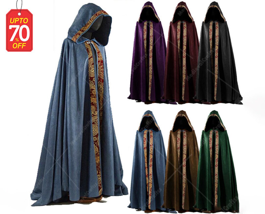 Renaissance Vampire Hooded Cloak Medieval Viking Witch Cloak - Etsy UK