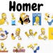 Homer Simpson Stickers - Etsy