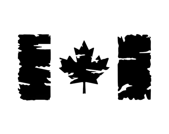 Distressed Canada Flag Decal Eroded Car Window Door Bumper Vinyl ...