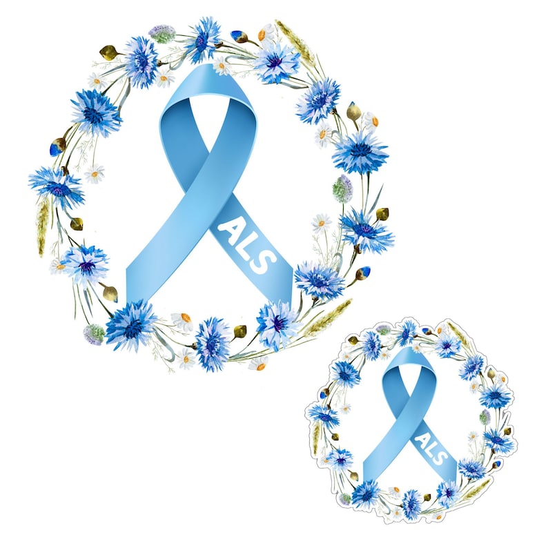 ALS Sticker, ALS Awareness Stickers, Lou Gehrig's Disease, Round ...
