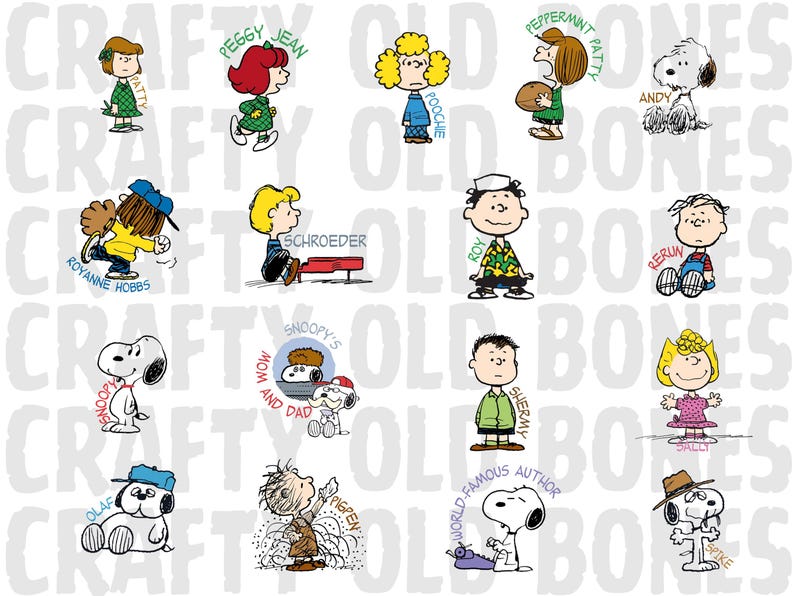 The Peanuts Gang Stickers: Laptop, Mug, Phone Decals - Etsy