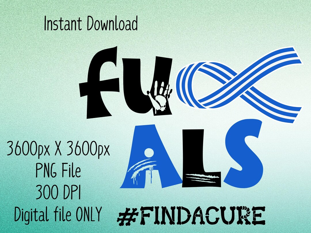 ALS Awareness PNG: Blue Ribbon Cornflower Design (digital Download) - Etsy