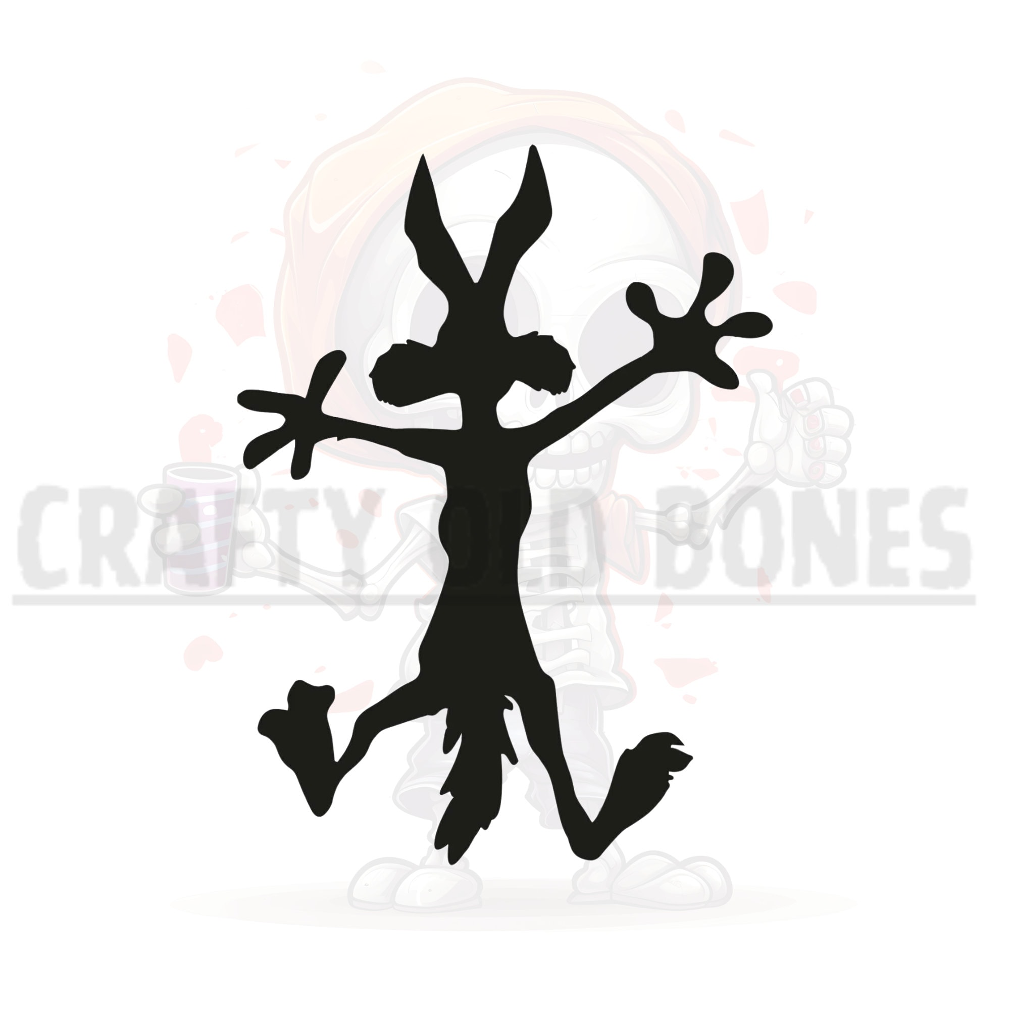 Wile E Coyote Splat Vinyl Sticker Decal for Car or Window Great for ...