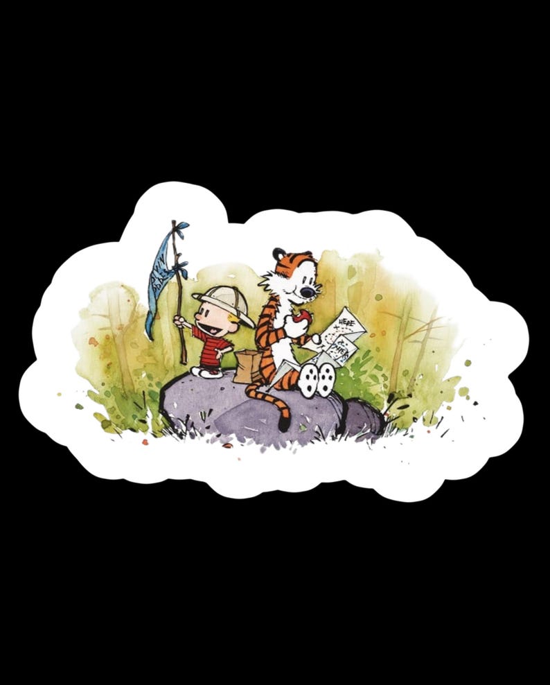 Calvin and Hobbes Cartoon Stickers: Nostalgic Comic Decal Set - Etsy