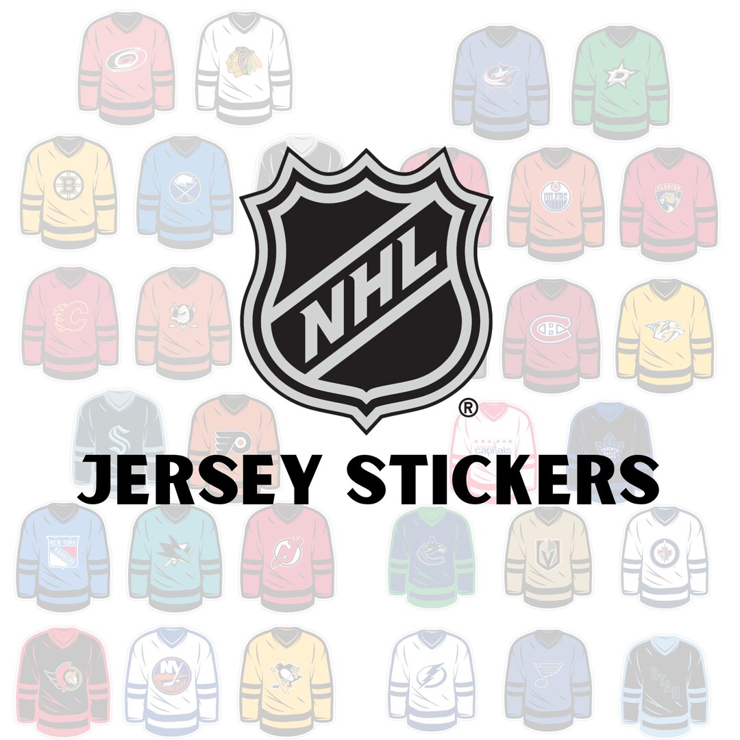 NHL Jersey Stickers for Water Bottle, Laptop, Phone Case and More - Etsy