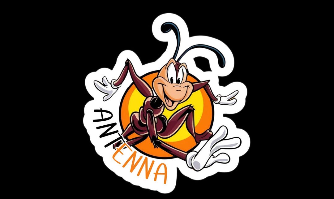The Ant Cartoon Antenna Sticker Great for Your Laptops, Mugs, Phones ...