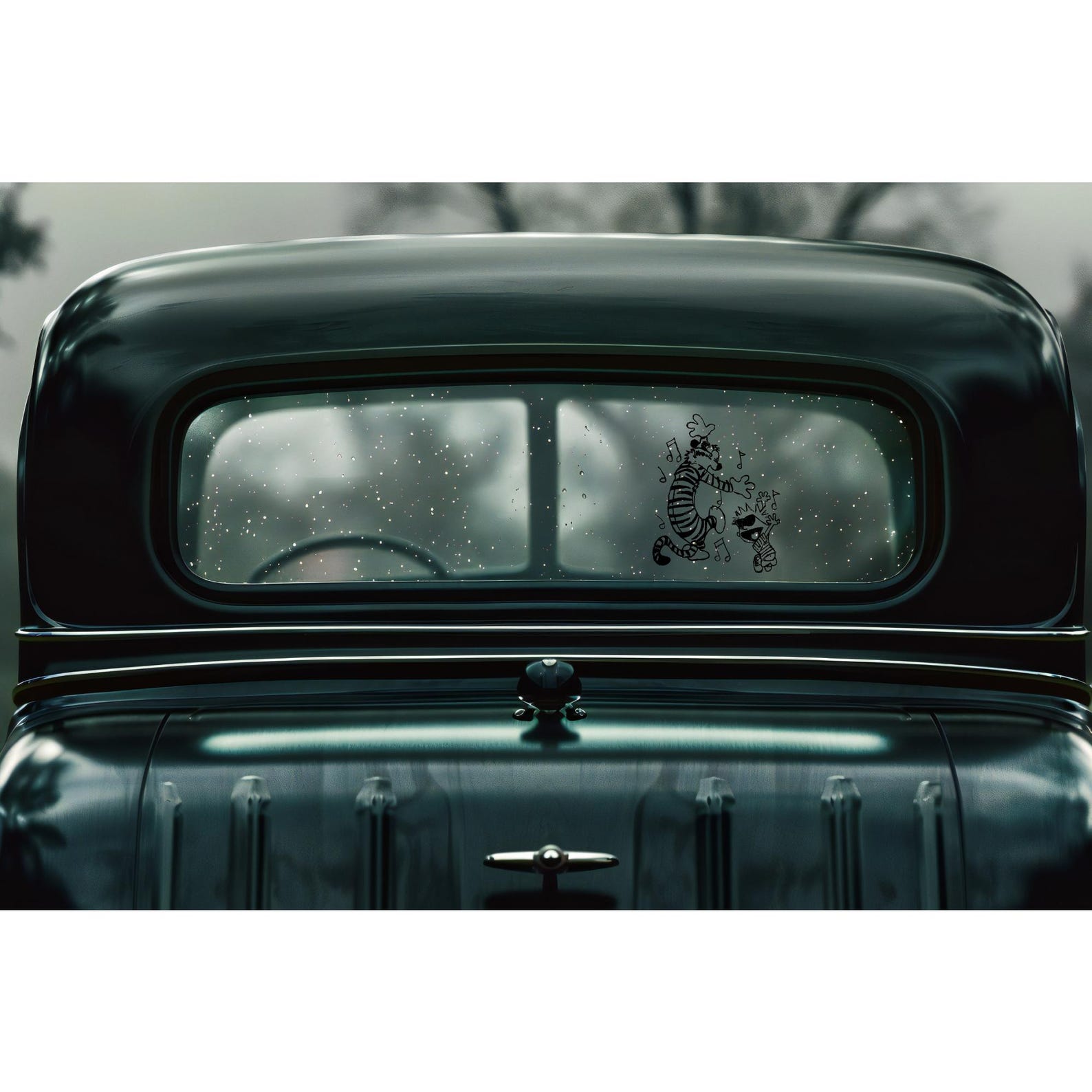 Calvin and Hobbes Dancing Decal: Fun Cartoon Sticker for Car, Laptop ...