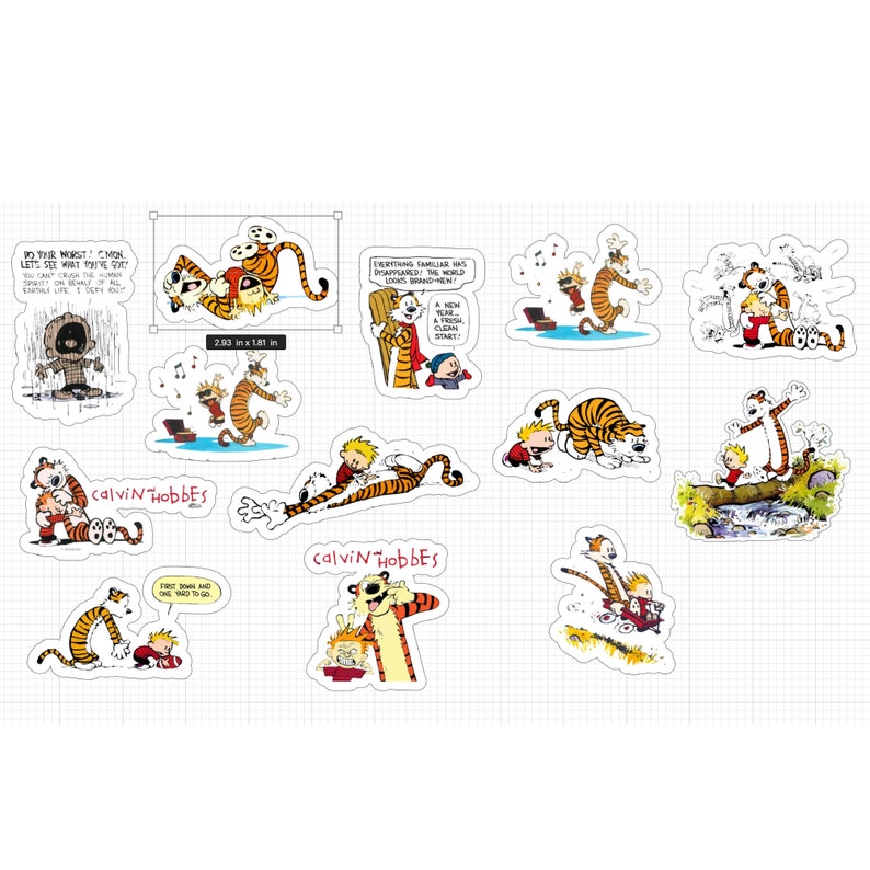 Calvin and Hobbes Stickers - Etsy