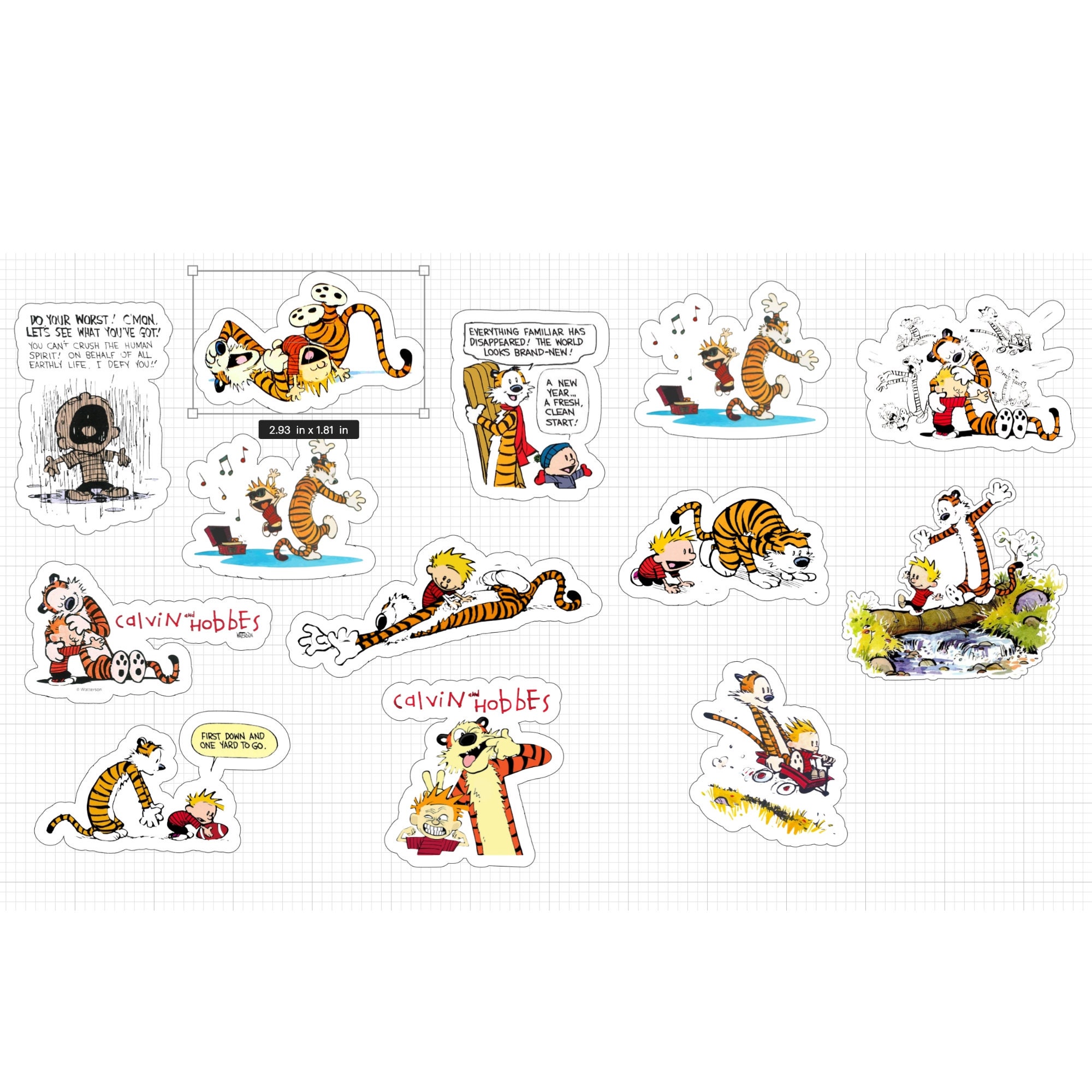 Calvin and Hobbes Stickers - Etsy