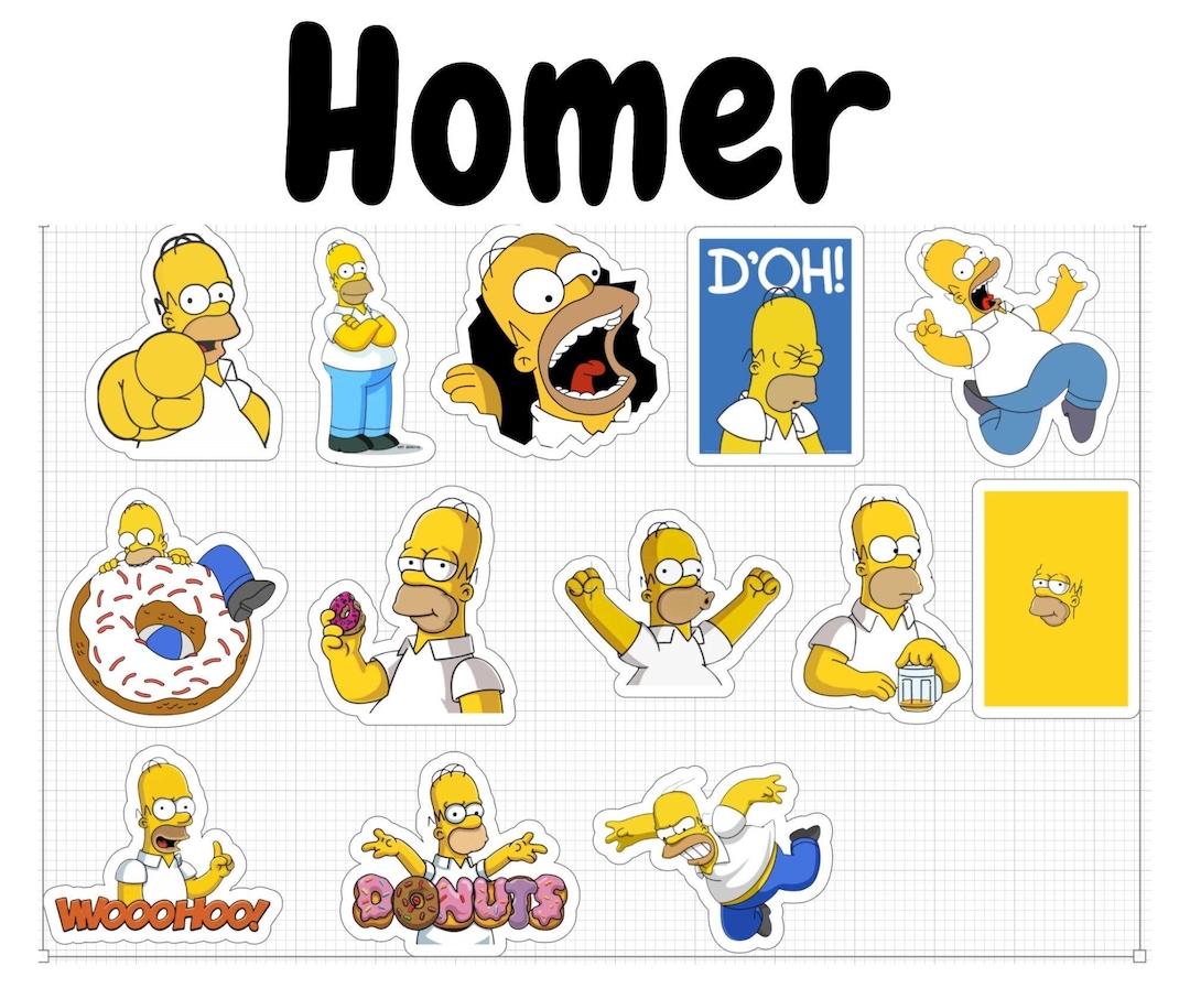 Homer Simpson Stickers - Etsy