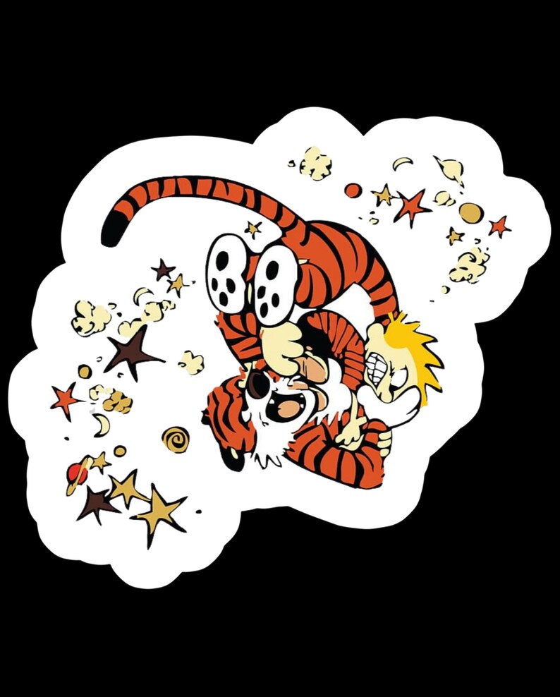 Calvin and Hobbes Cartoon Stickers: Nostalgic Comic Decal Set - Etsy
