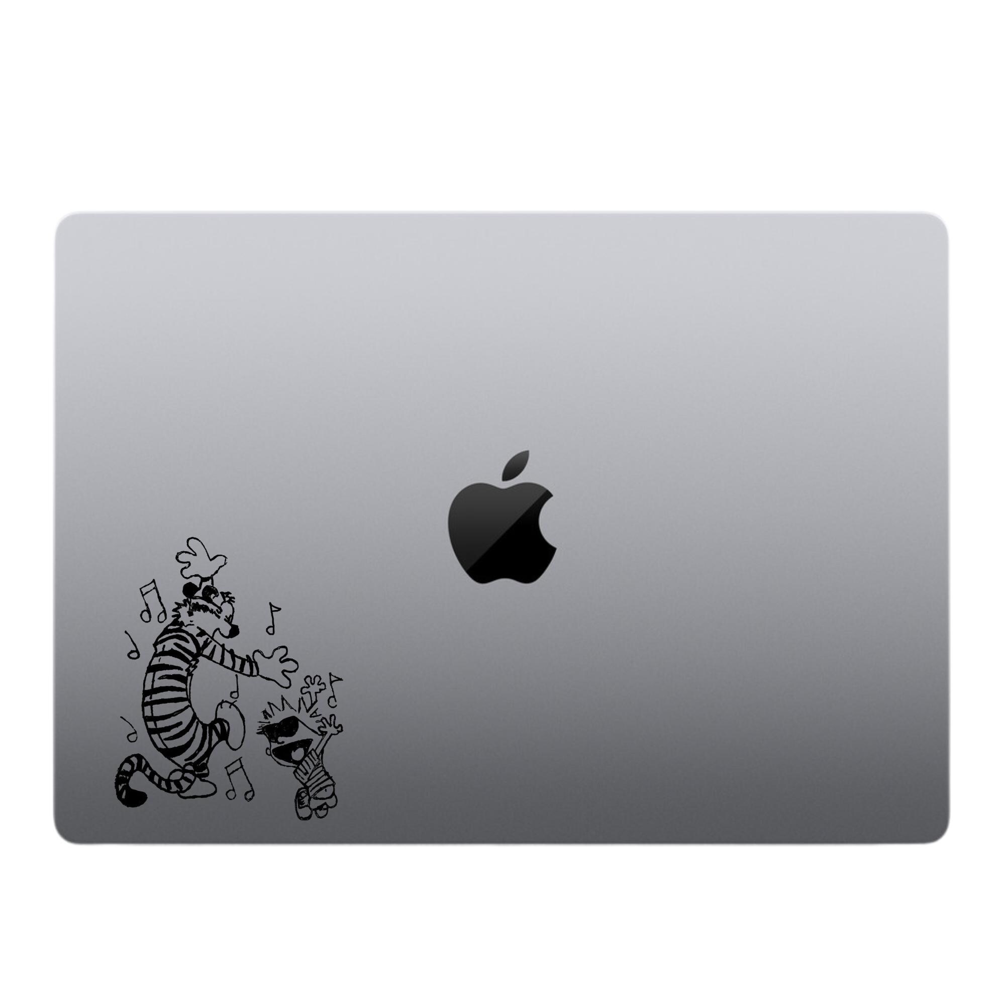Calvin and Hobbes Dancing Decal: Fun Cartoon Sticker for Car, Laptop ...