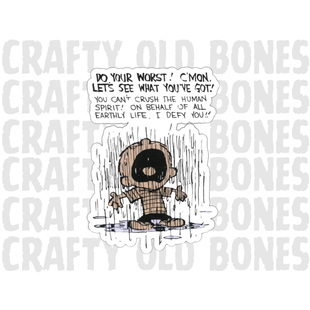 Calvin and Hobbes "do Your Worst!" Sticker | Bill Watterson Comic Decal ...