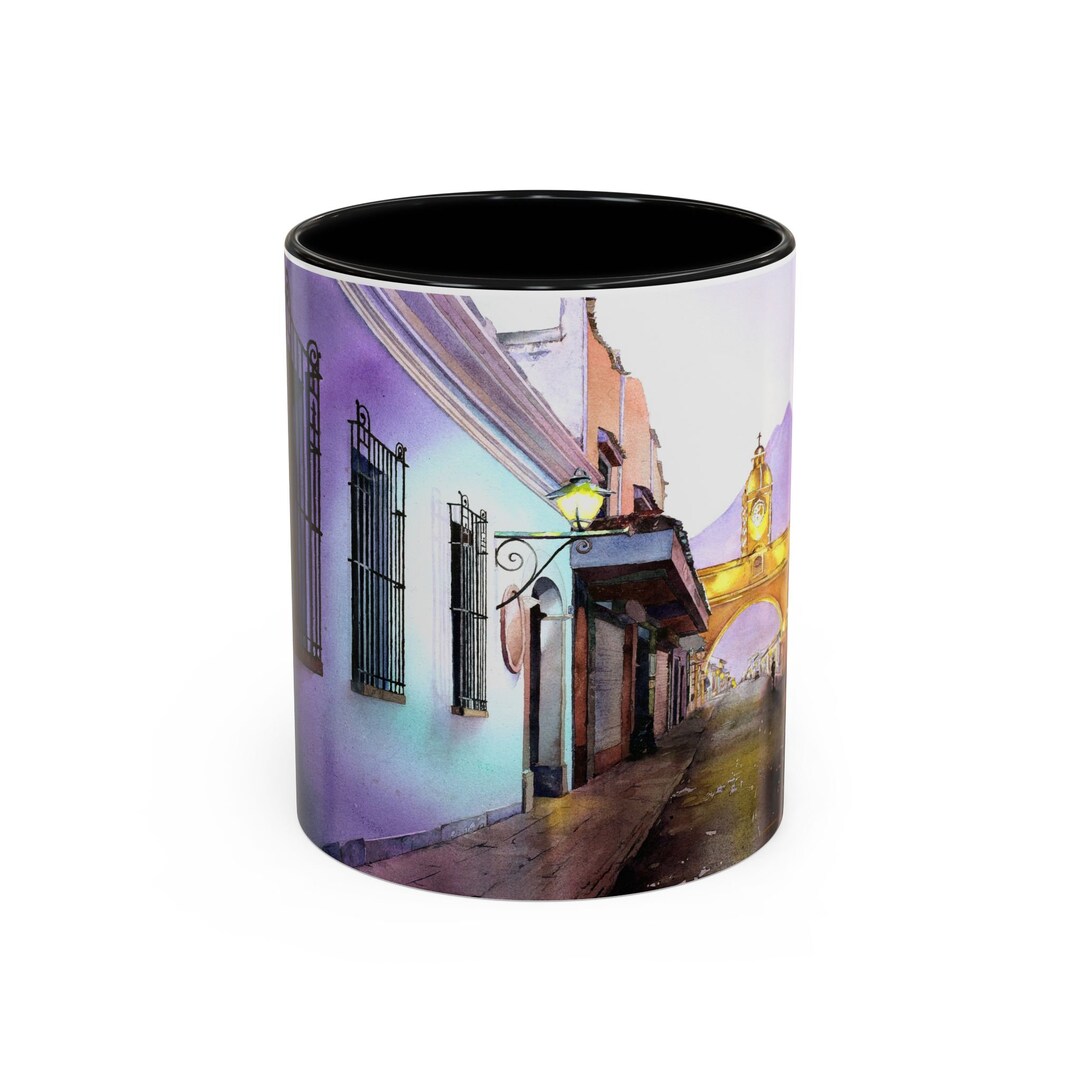 Watercolor Painting of the Arch of Santa Catalina in the UNESCO World ...