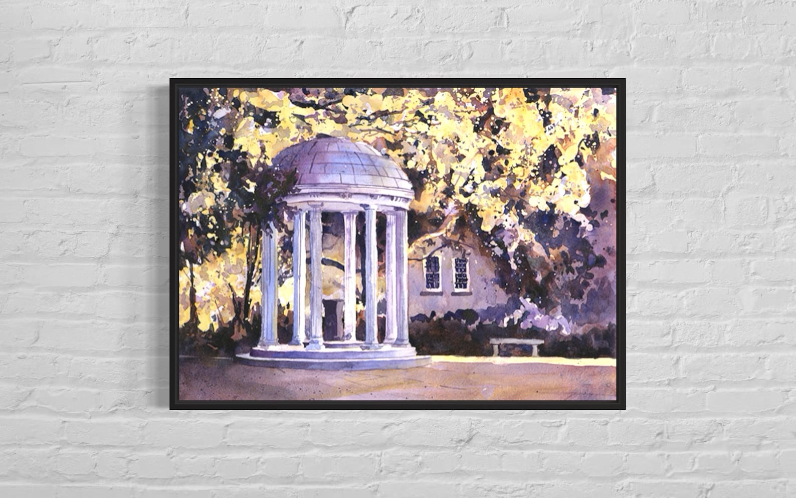 UNC Old Well Chapel Hill NC Wall Art, College Graduation Gift ...