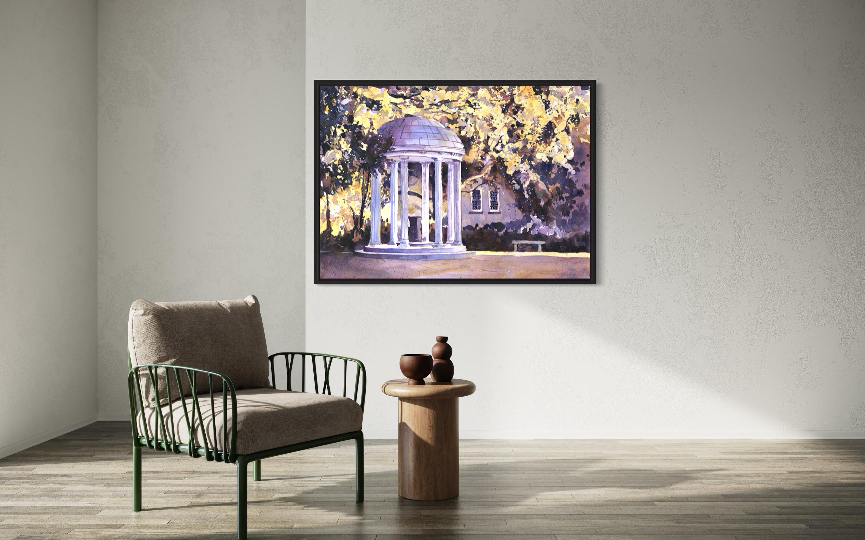 UNC Old Well Chapel Hill NC Wall Art, College Graduation Gift ...