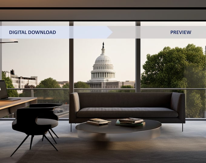 Three (3) Zoom Virtual Backgrounds Washington DC Office Virtual DC ...