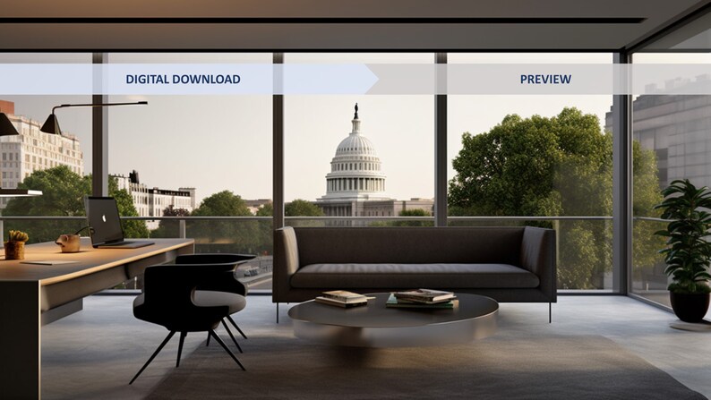 Three 3 Zoom Virtual Backgrounds Washington DC Office Virtual DC ...