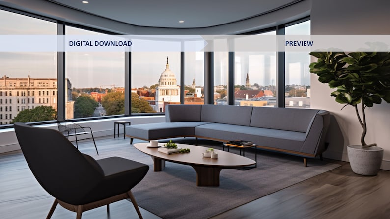 Three 3 Zoom Virtual Backgrounds Washington DC Office Virtual DC ...