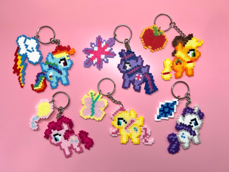 My Little Pony Perler Bead Keychain - Magnet - Etsy