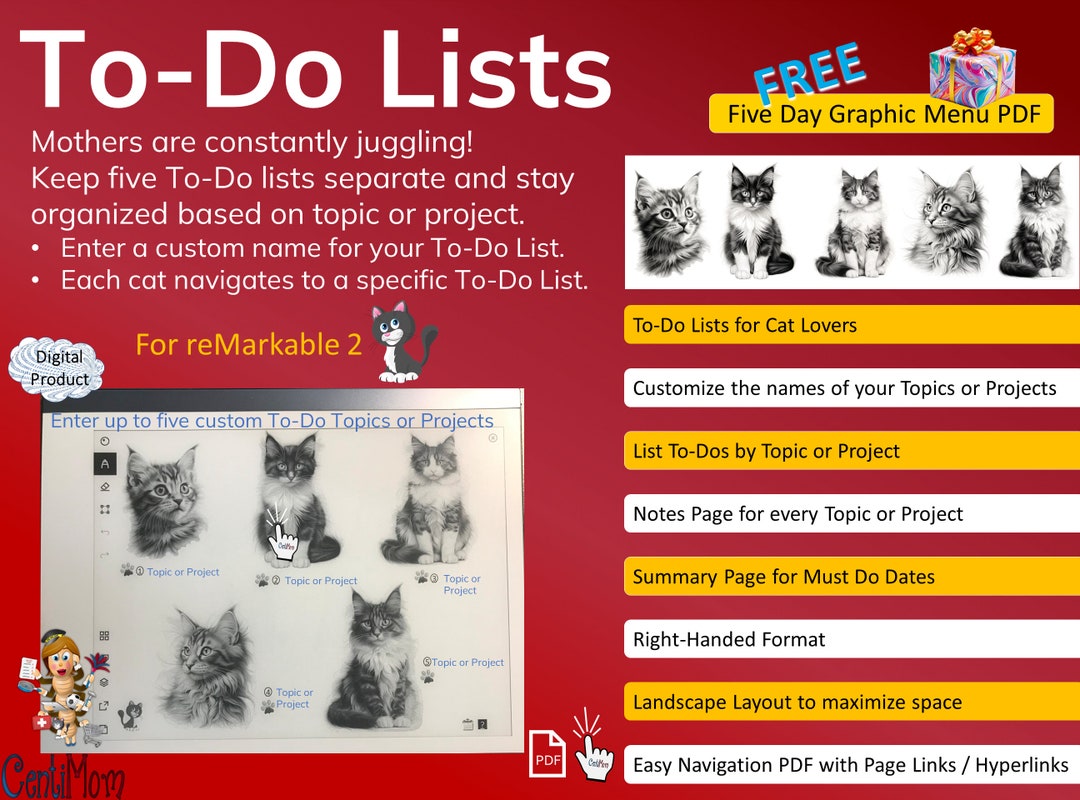 Remarkable 2 Templates, to Do List With Cats, To-do List Topics and ...