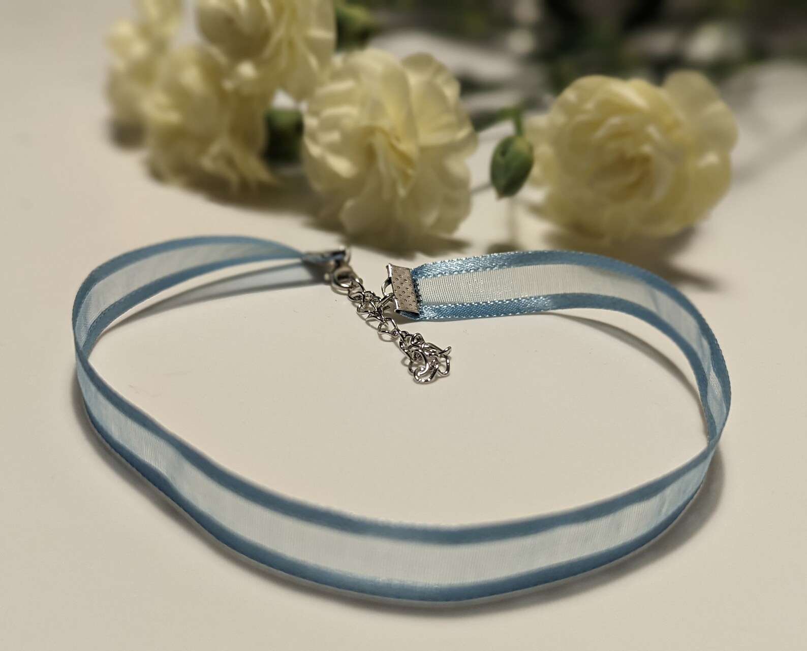 Blue-edged Lace Choker - Etsy