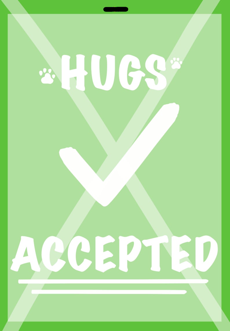 Fursuiter Interaction Badges Hugs Are Accepted digital - Etsy