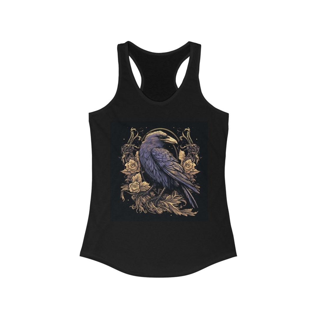 Raven Tank Top Occult Crow Shirt Vintage Tank Top Raven Tank Top Gothic ...