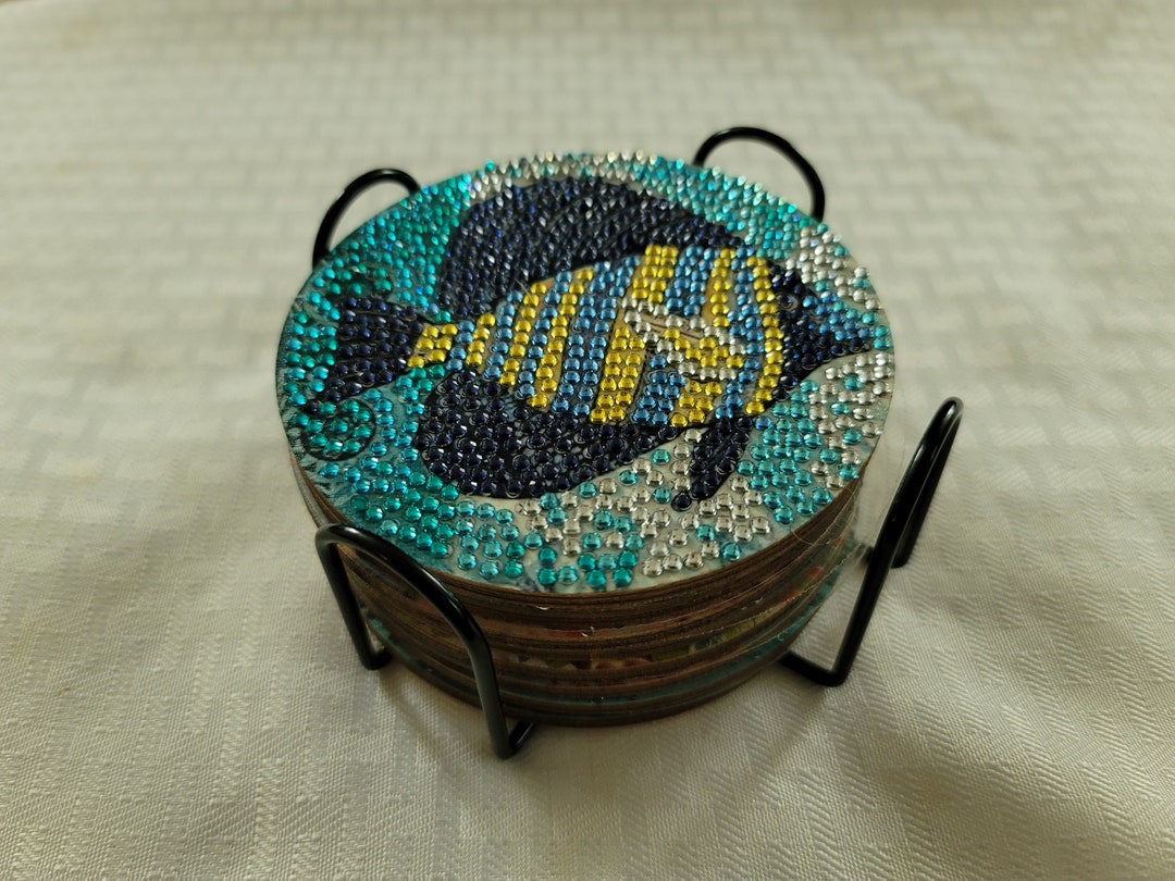Diamond Art Coaster Set Beach and Sealife Theme - Etsy