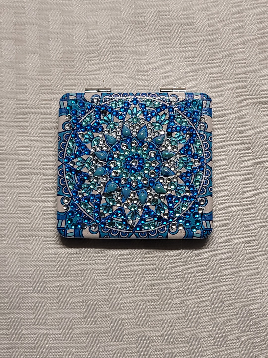Diamond Art Square Compact Mirror - Etsy