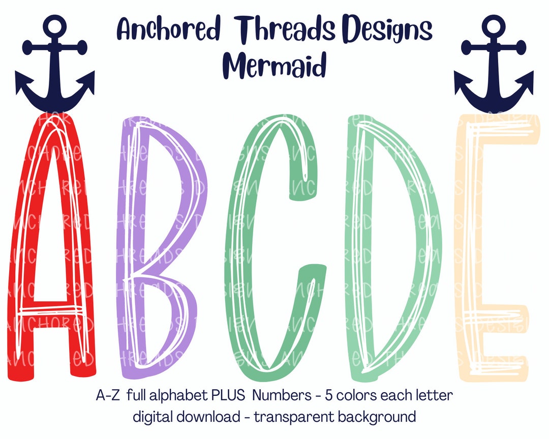 Sketch Alpha - Mermaid Princess - PNG Alphabet - Princess Colors ...
