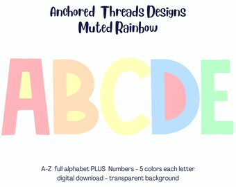 90s Bright Modern Alpha Two Tone Alpha PNG Alphabet Retro Alpha Bright ...