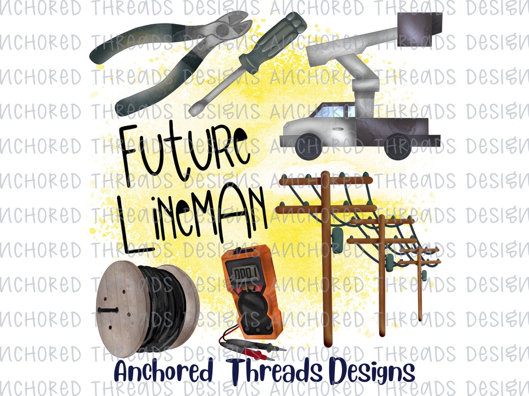 Lineman DIGITAL DOWNLOAD - Lineman Design - Line Life Kids PNG - Kids ...