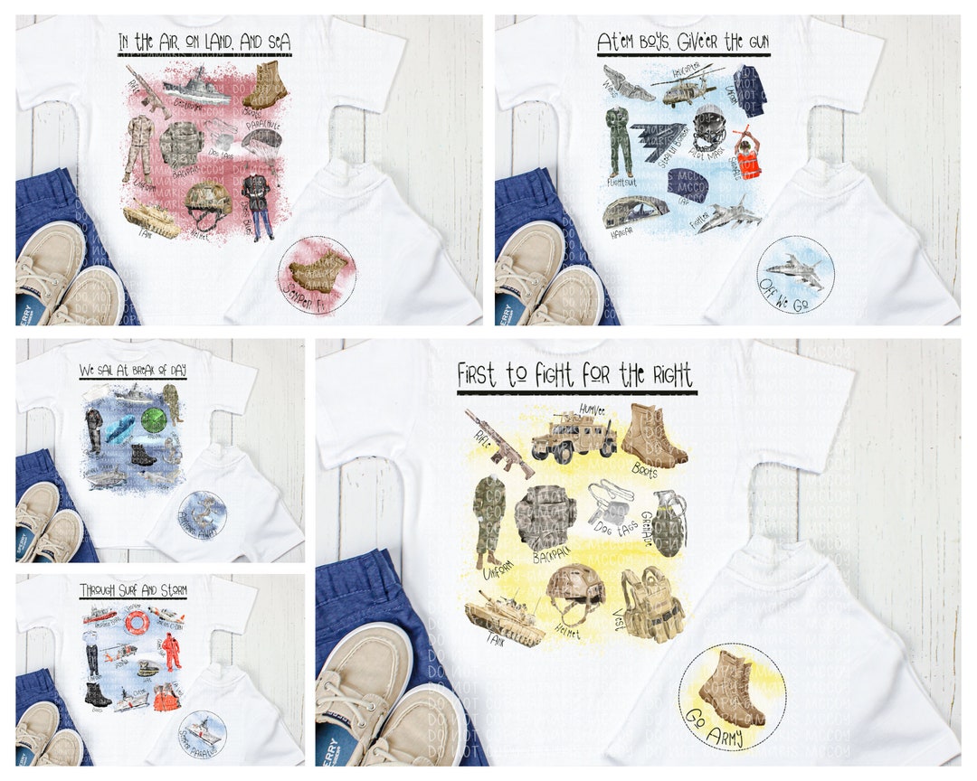 All 5 Military Branches DIGITAL DOWNLOAD - Navy PNG - Marines Png ...