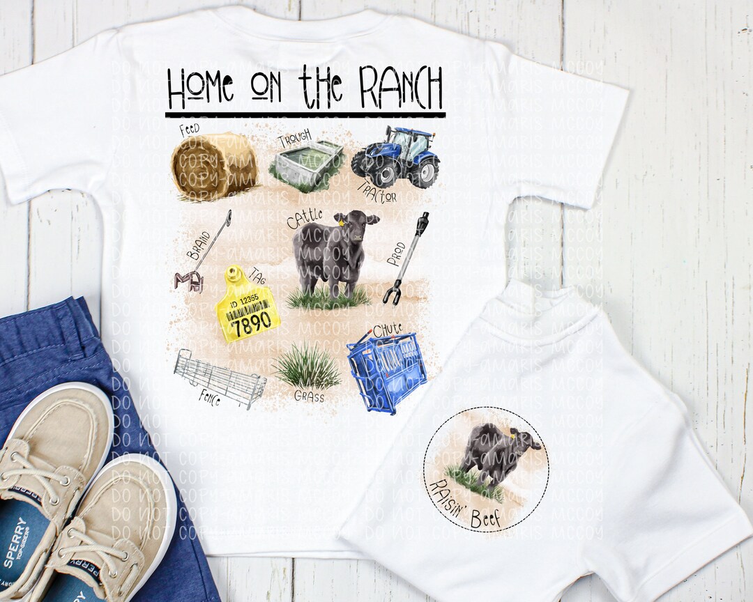 Cattle Ranch DIGITAL DOWNLOAD - Cowboy Shirt Design - Cattle Kid PNG ...