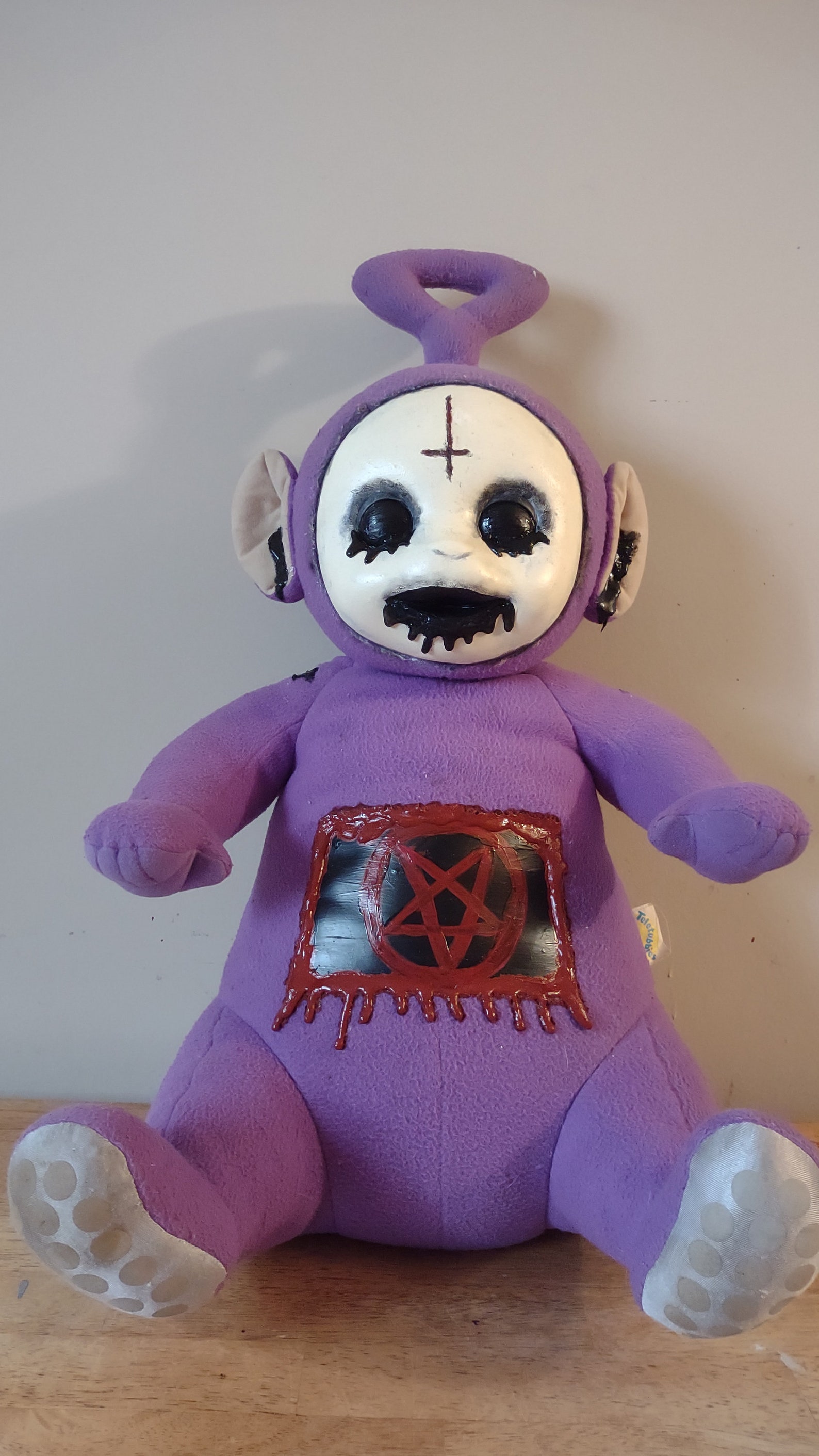 Ooak Possessed Teletubies Tinky Winky 26" Plush/prop Doll - Etsy