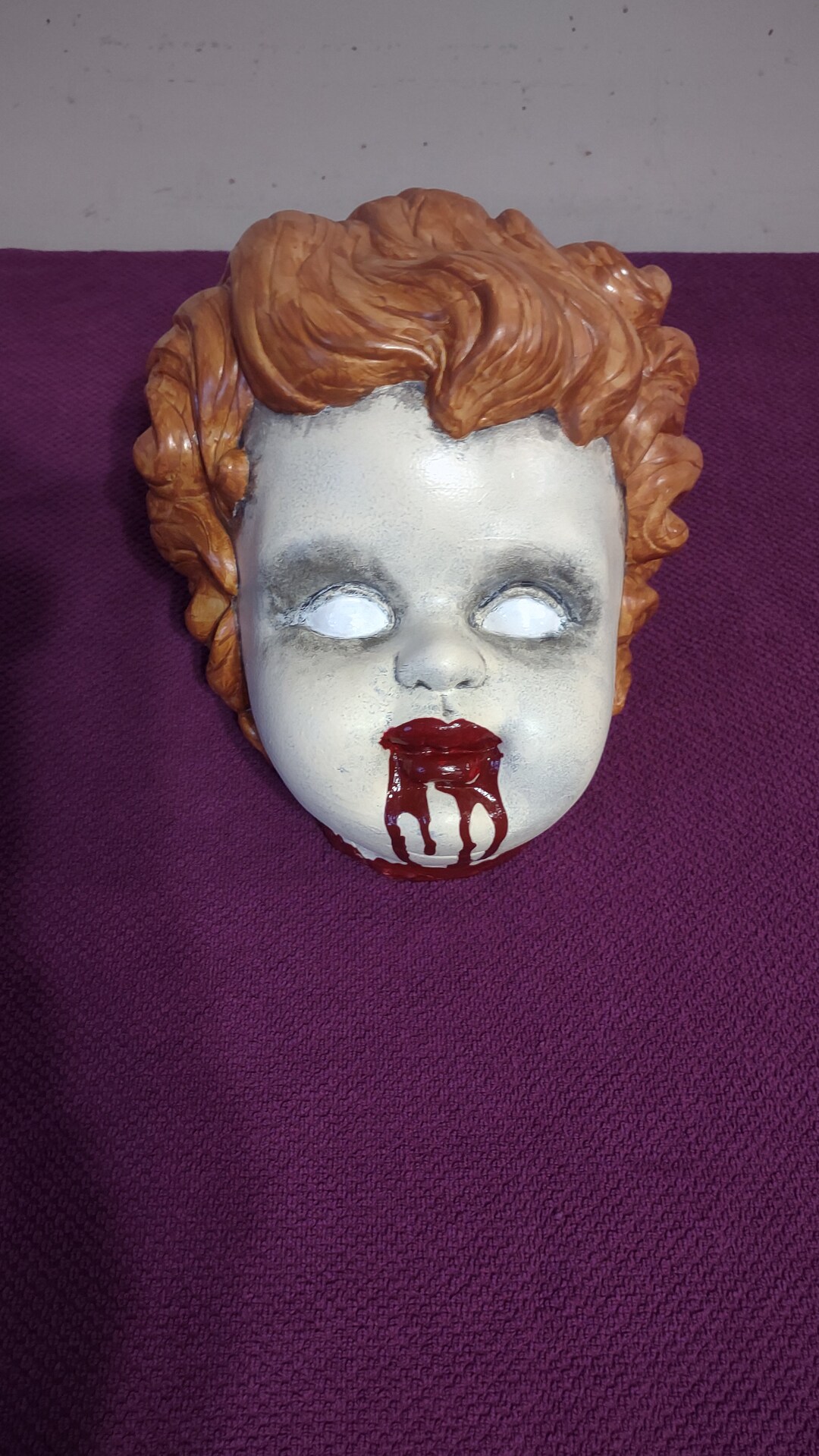 Ooak Vintage Ceramic Life Size Zombie Baby Head - Etsy