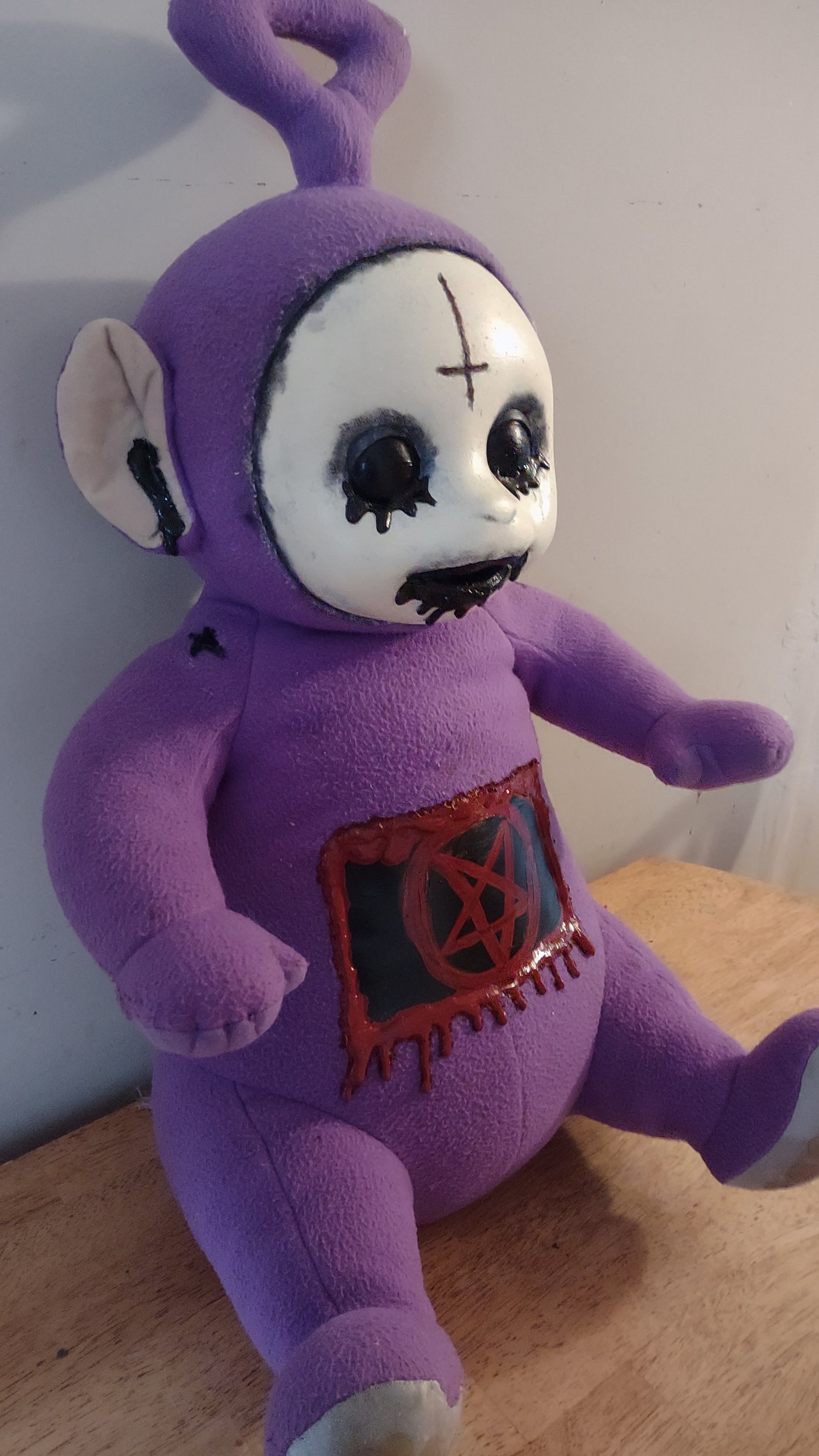 Ooak Possessed Teletubies Tinky Winky 26" Plush/prop Doll - Etsy