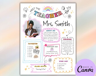Meet the Teacher, Teacher Introduction, Back to School Flyer, Teacher ...