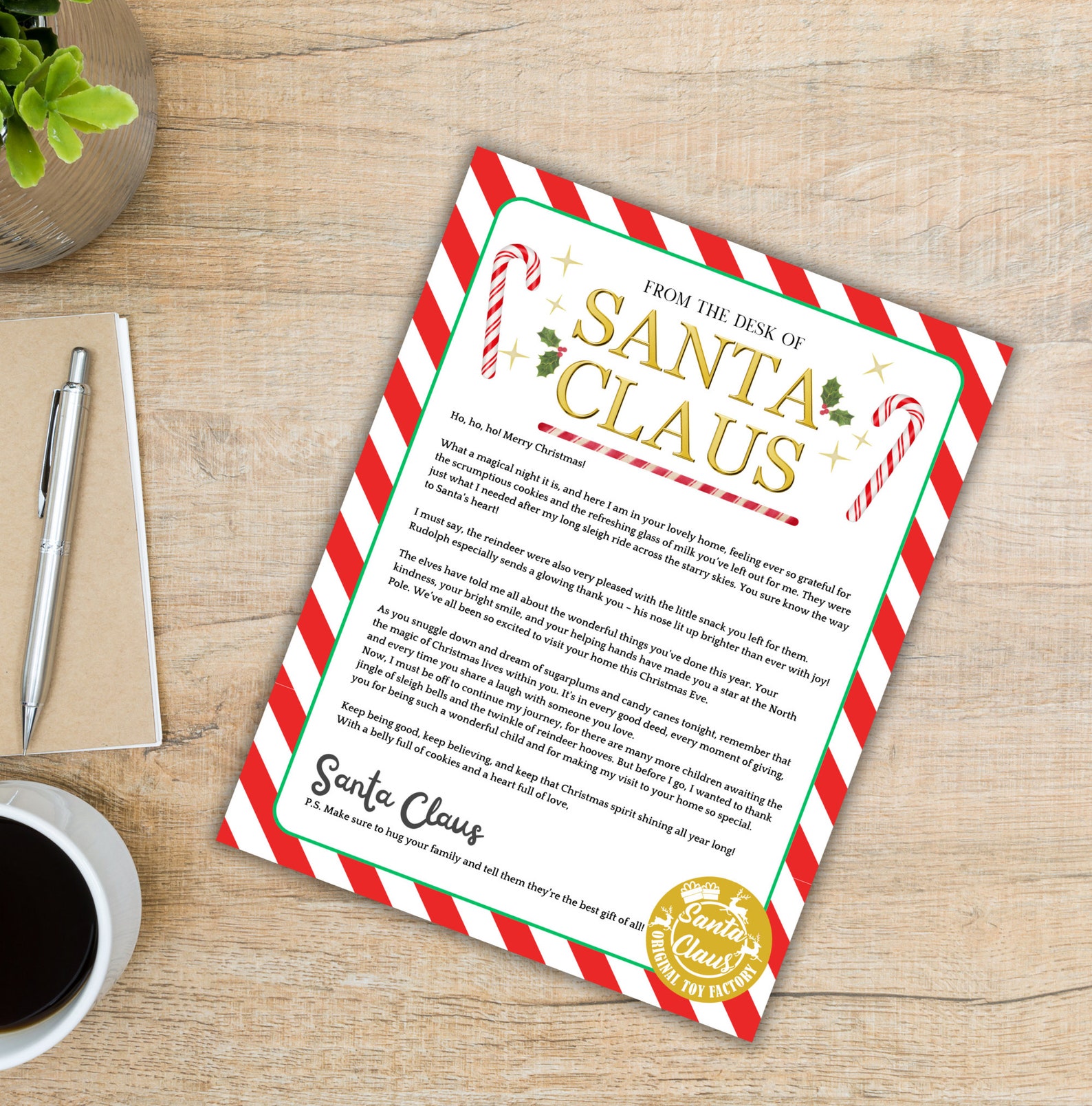 Letter From Santa Secret Santa Ideas Santa Letters Nice - Etsy