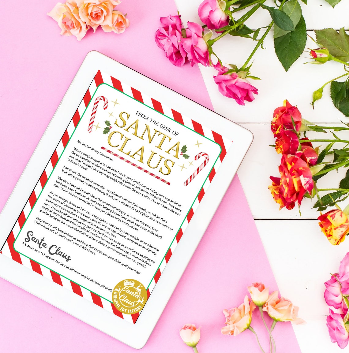 Letter From Santa Secret Santa Ideas Santa Letters Nice - Etsy