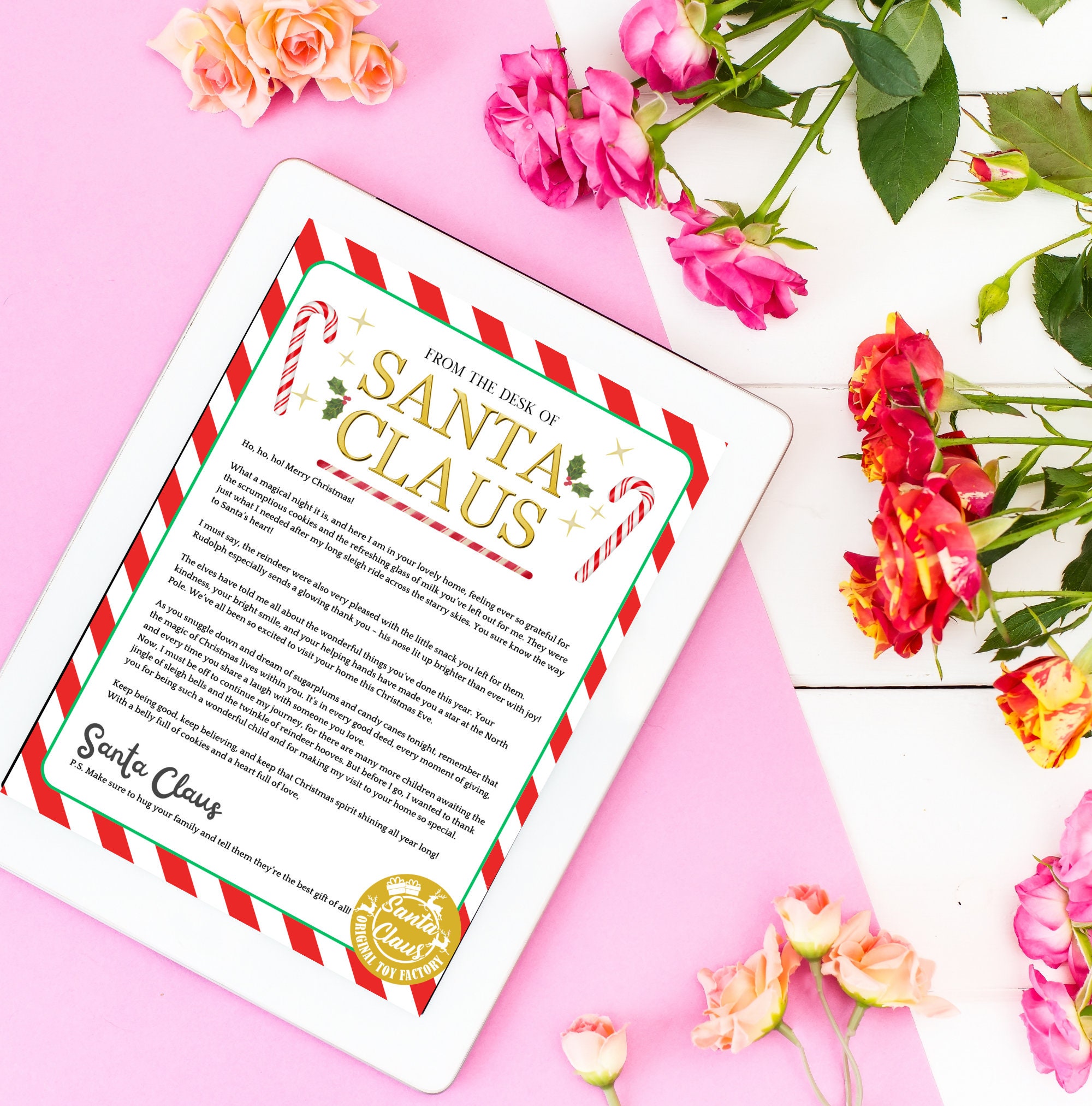 Letter From Santa Secret Santa Ideas Santa Letters Nice - Etsy