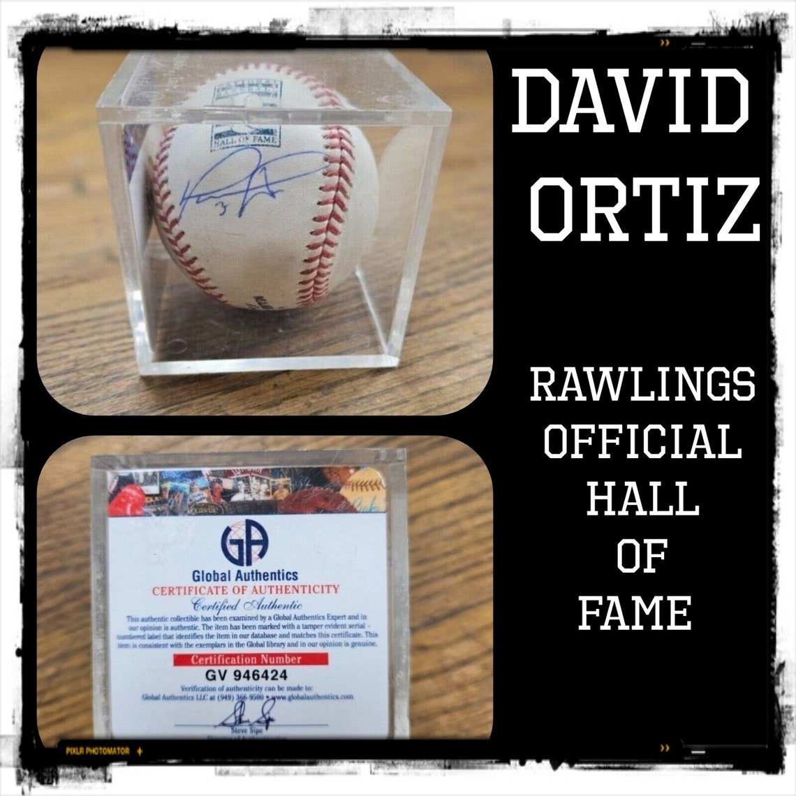 Rawlings Official Hall of Fame Baseball David Ortiz Autographed Authenticated! - Etsy