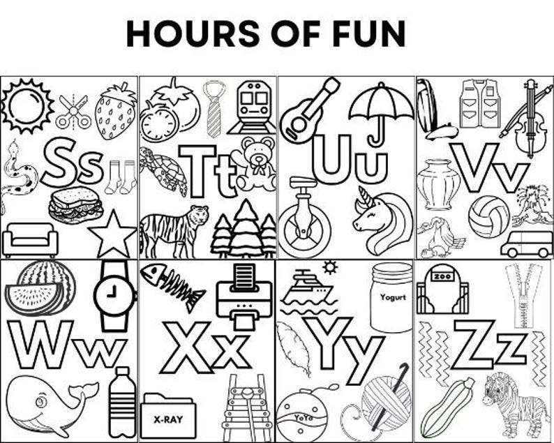 26 Printable Alphabet Coloring Pages Worksheets for Kids: Preschool ...