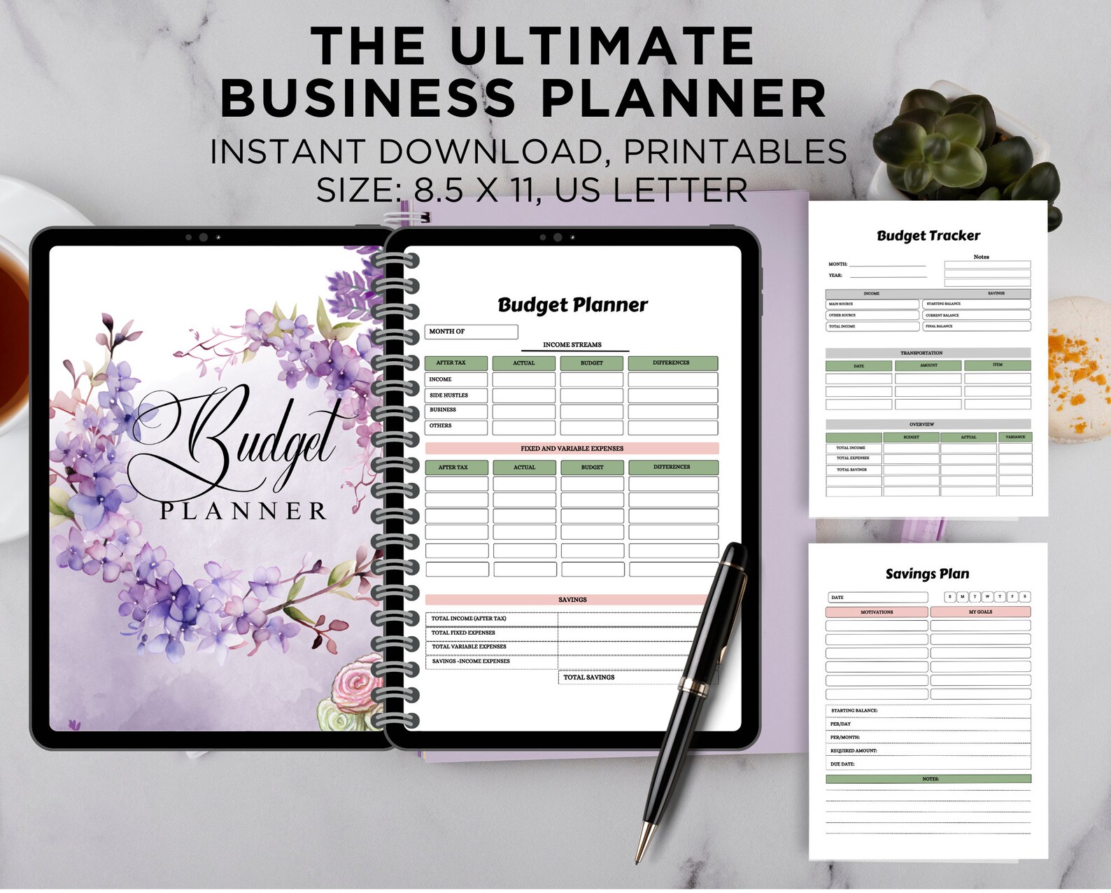 Business Planner, Budget Planner Printable, Finance Tracker, Finance ...